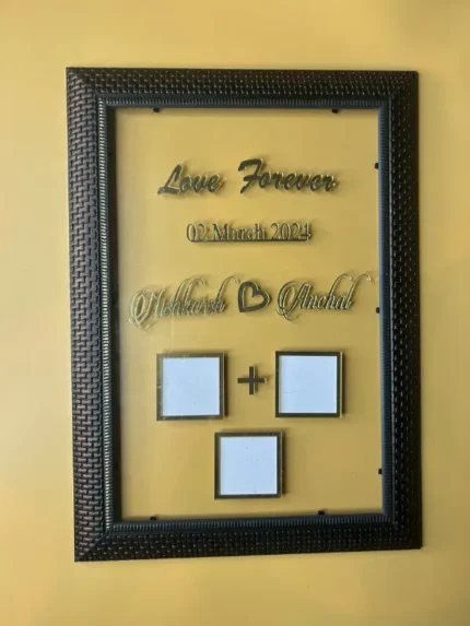 Wedding Fingerprint Frame Thumb Impression Happy Giftings
